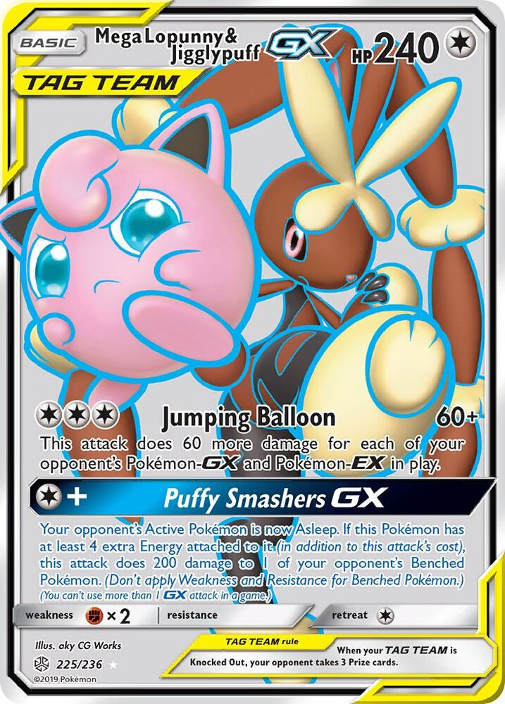 Mega Lopunny & Jigglypuff GX (Full Art) - SM - Cosmic Eclipse (SM12 ...