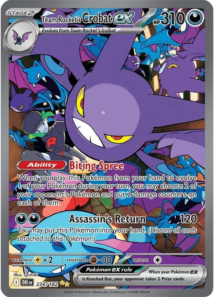 Team Rocket's Crobat ex - 234/182 - SV10: Destined Rivals (DRI) – Cash ...