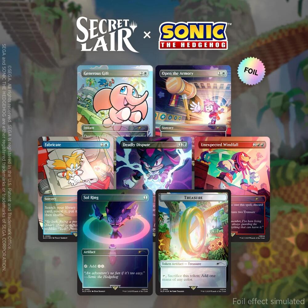Secret Lair x Sonic the Hedgehog Superdrop: Chasing Adventure (Rainbow ...