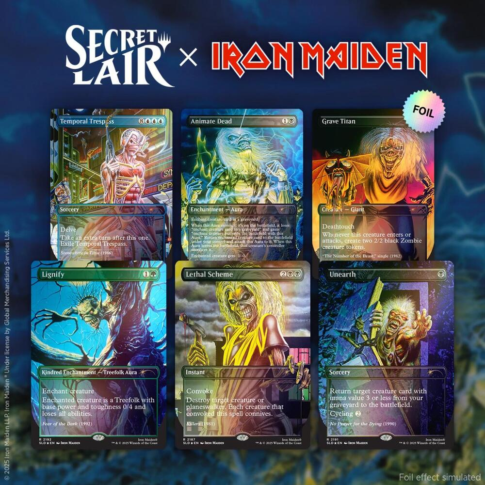 Secret Lair x Iron Maiden: Album Art - Rainbow Foil Edition - Secret L ...