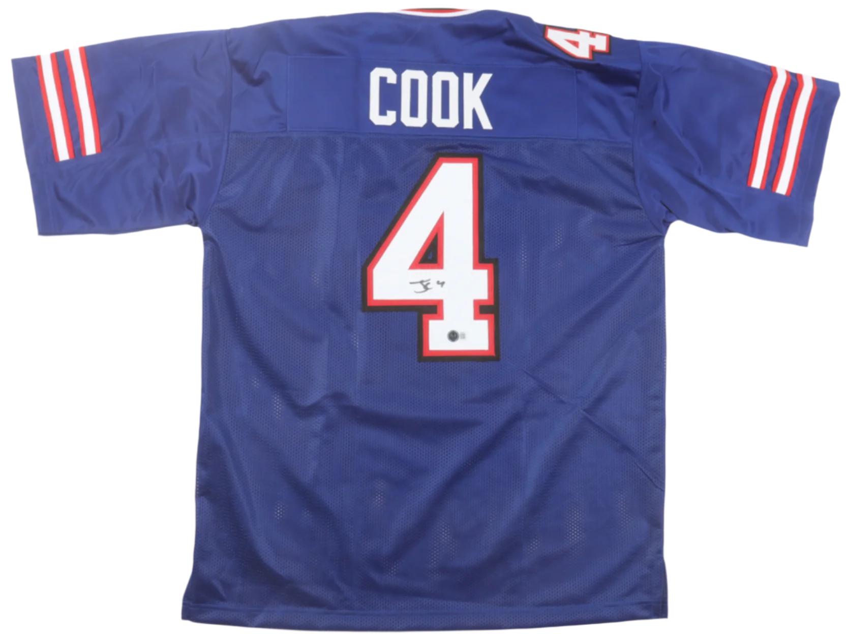 James Cook Signed Autographed Blue Custom Jersey – Cash Cards Unlimited