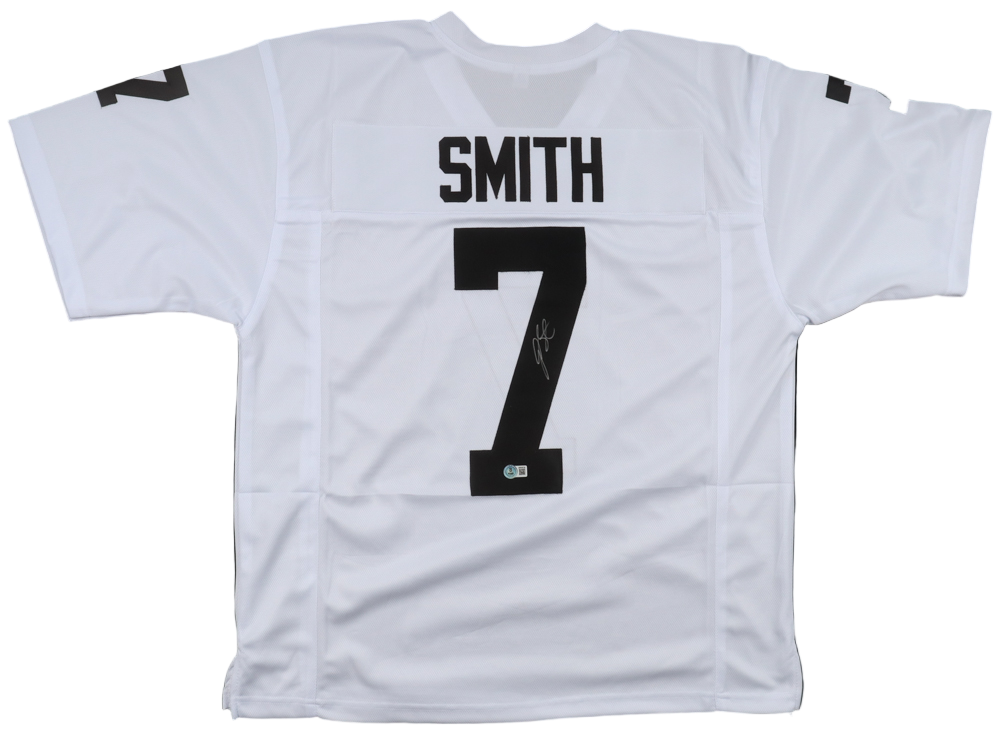 Geno Smith Autographed Signed Raiders Football Jersey (Beckett) – Cash ...