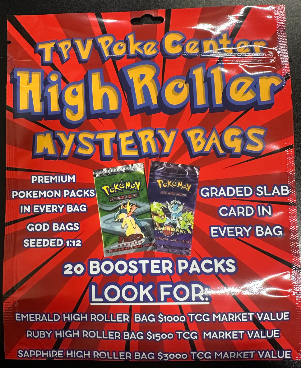 Pokemon $499 High Roller Mystery Bag by TPV Poke - Includes 20 PACKS a ...